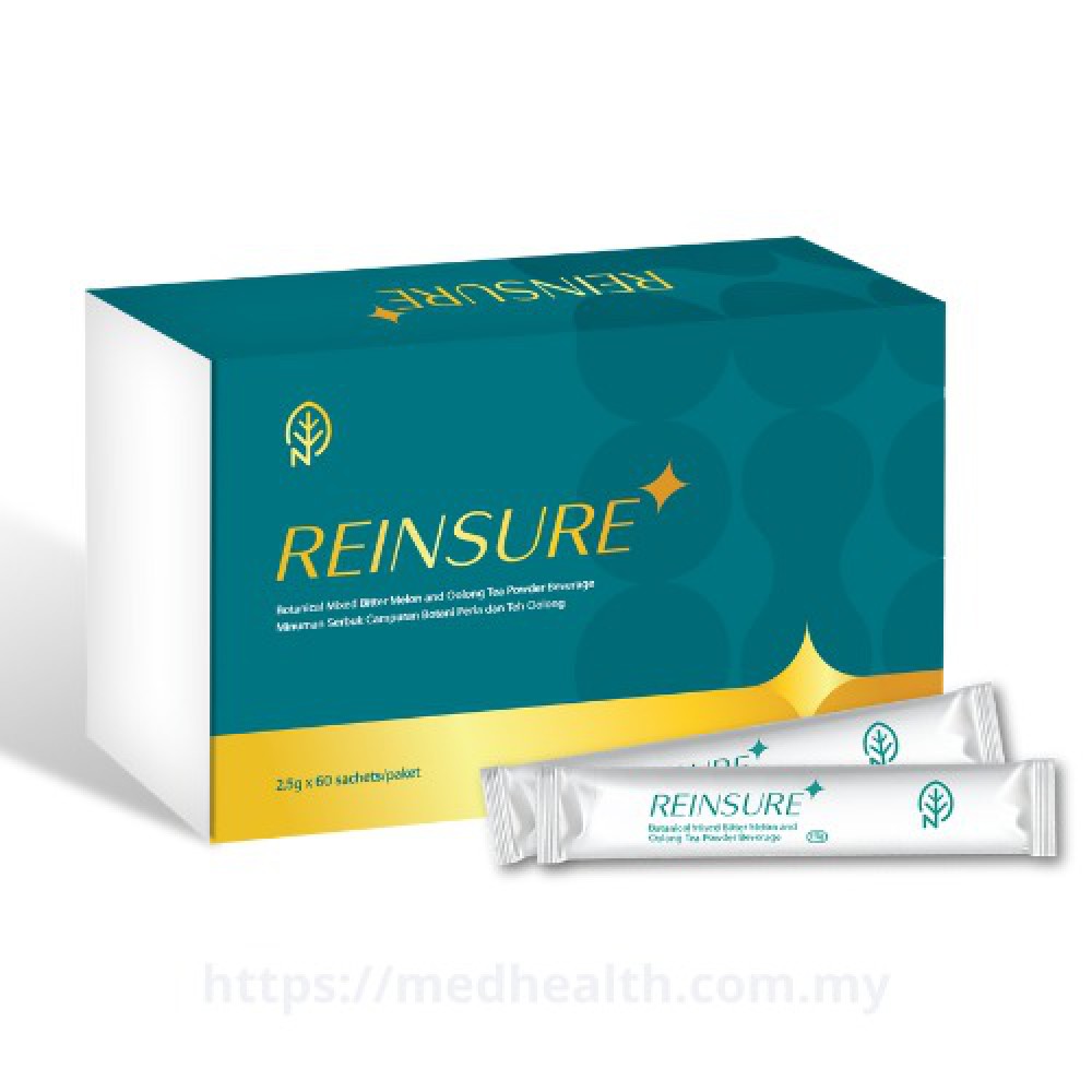 REINSURE Botanical Mixed Bitter Melon And Oolong Tea Powder Beverage (60 Sachets/Box)